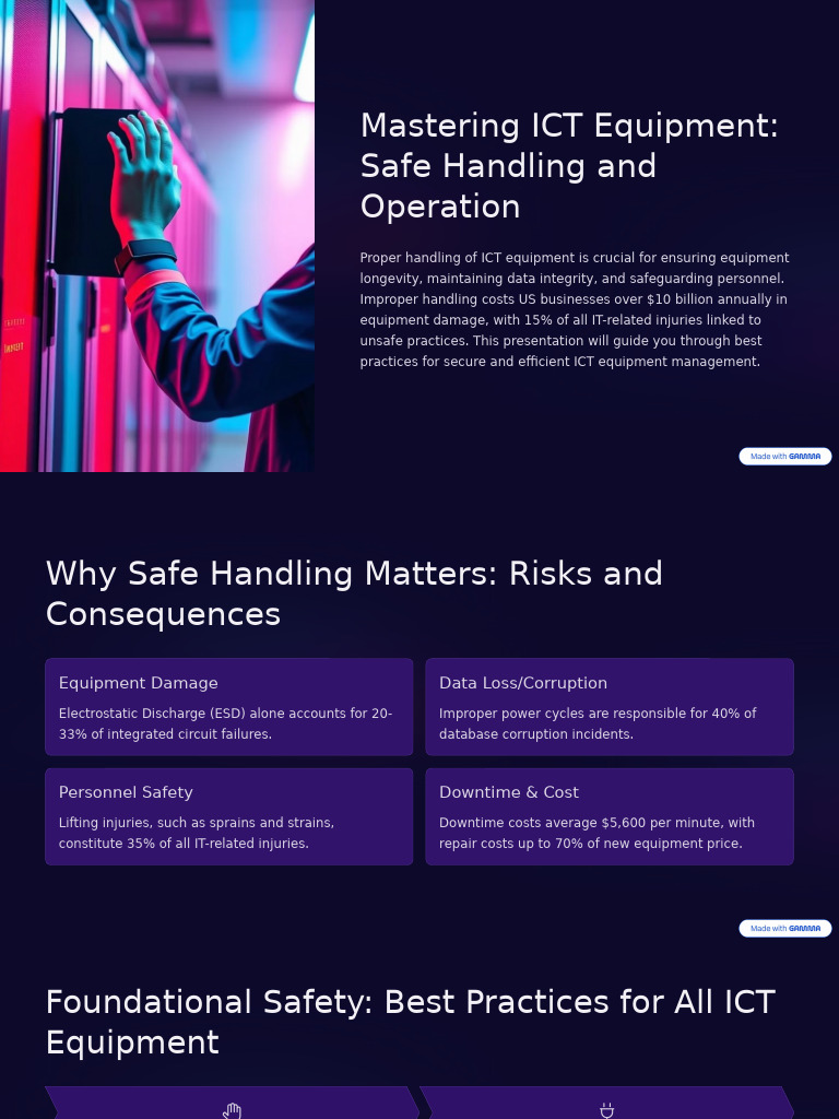 Mastering ICT Equipment Safe Handling and Operation | PDF ...
