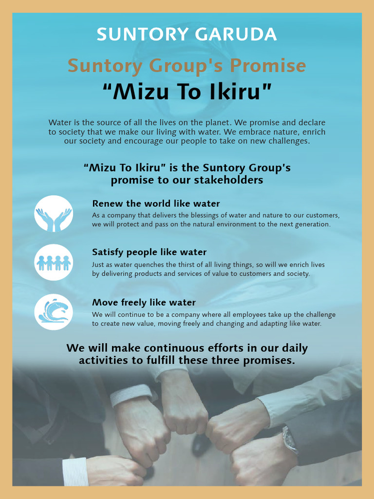 Suntory Group Promise - ENG and INDO, Poster A1 | PDF