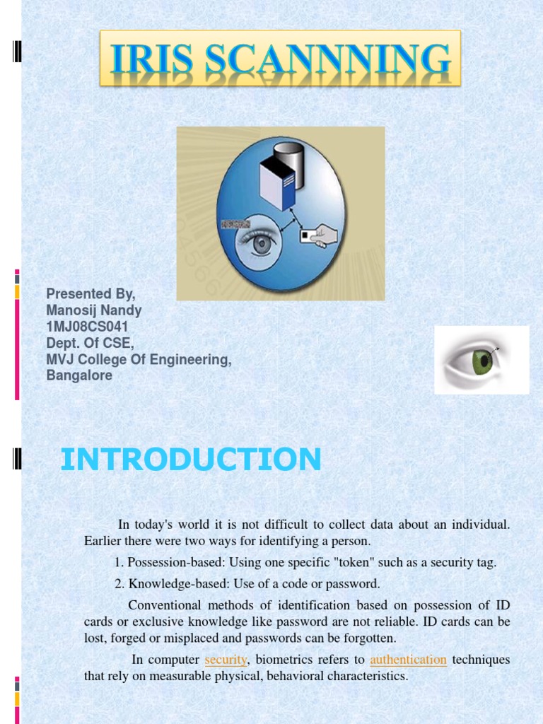 IRIS | PDF | Biometrics | Security Technology