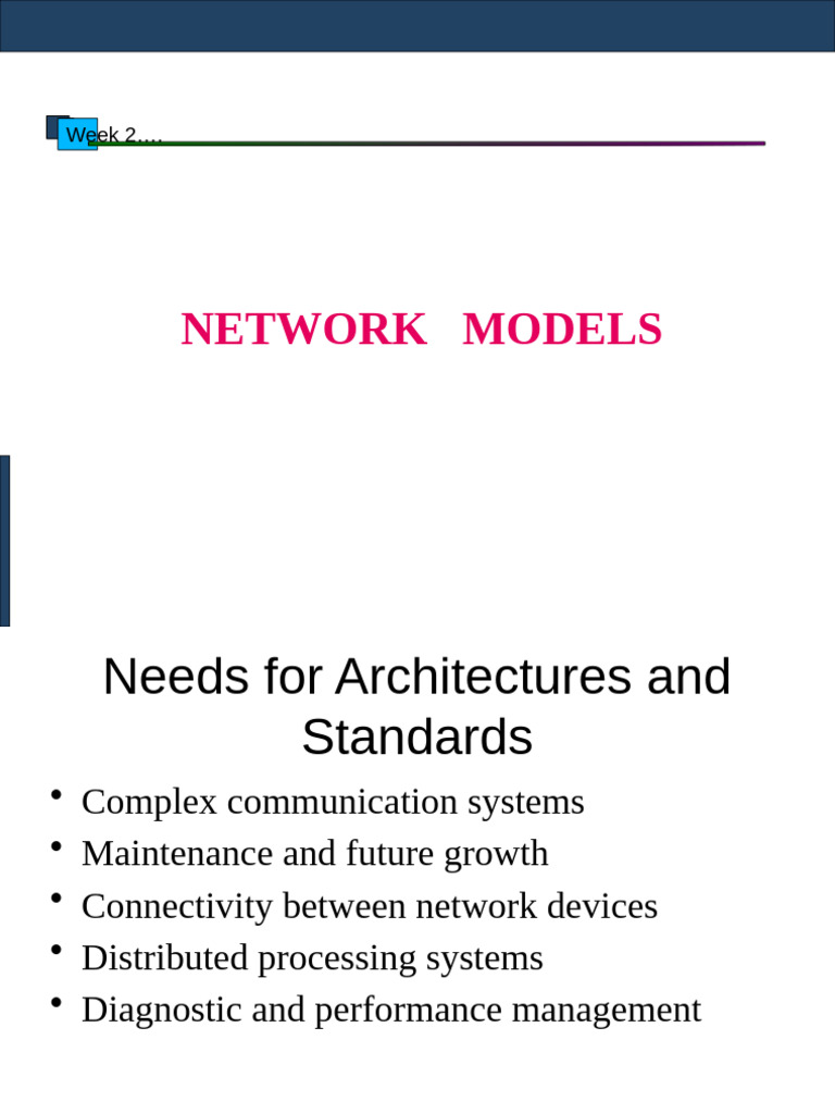 BCT 2305 Lecture 1b Network Models | PDF | Osi Model | Computer Network