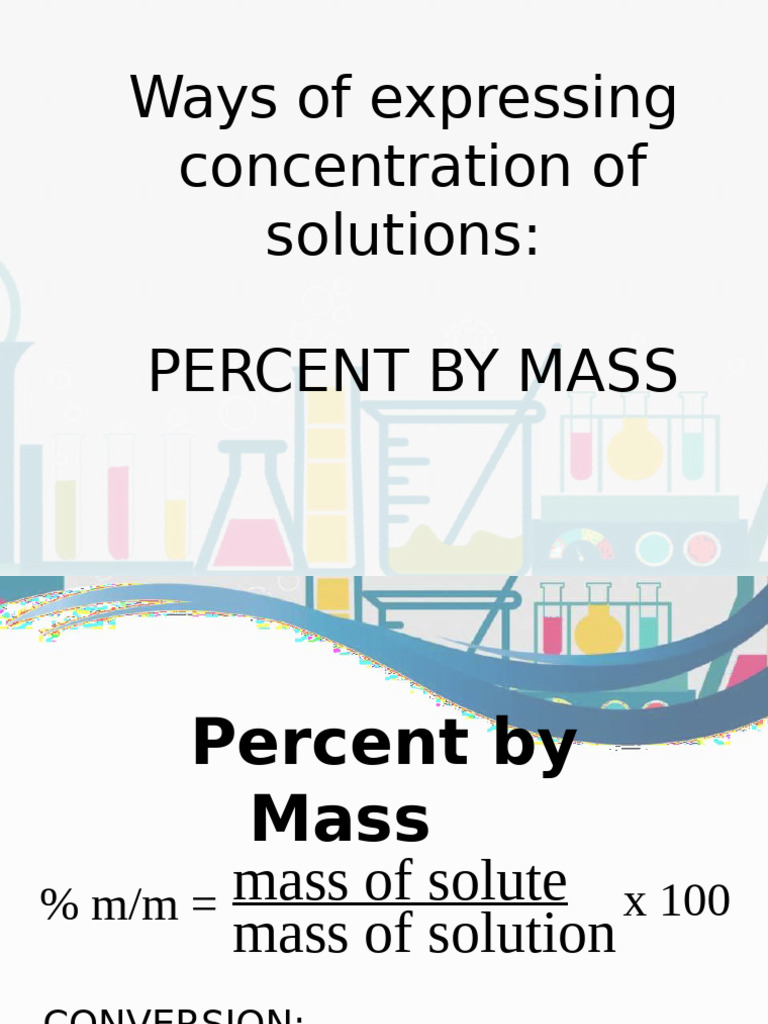 Expressing Concentrations of Solutions | PDF | Mole (Unit) | Concentration