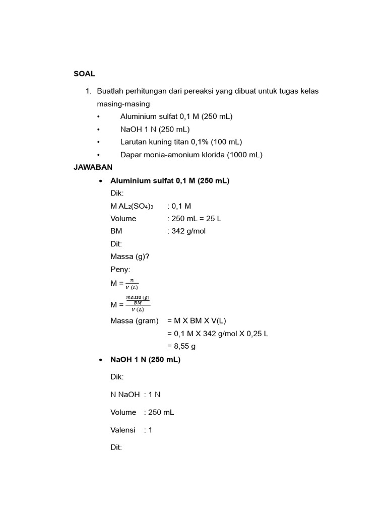 TP Pembuatan Pereaksi Khairunnisa 077 | PDF