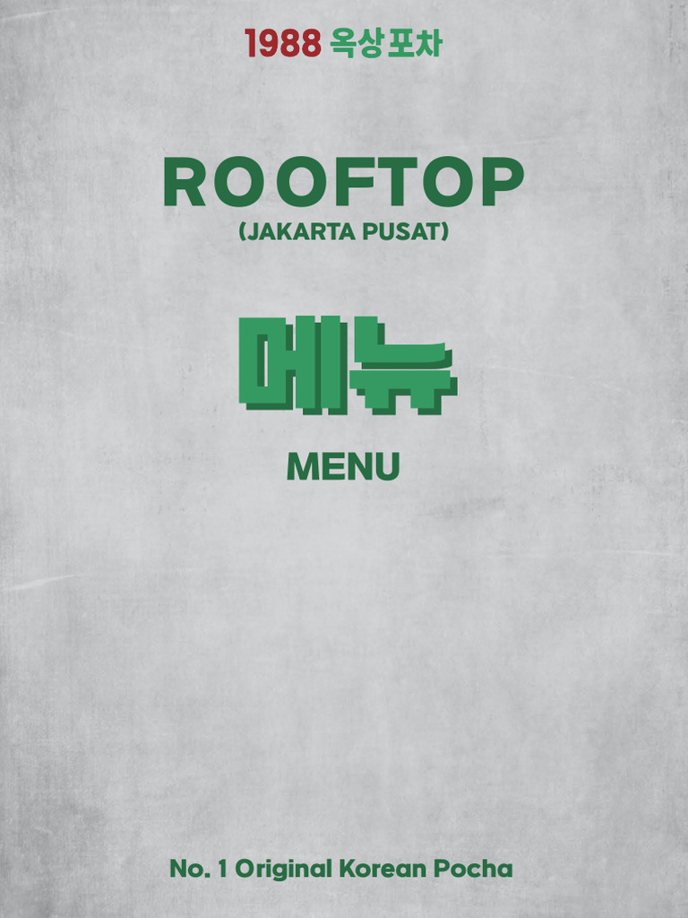 Menu Pocha 1988 Jakarta Pusat | PDF