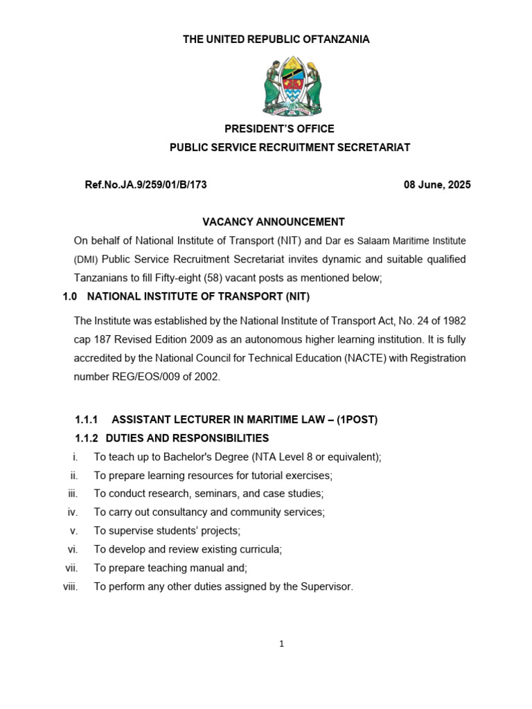 DMI Job Vacancies for 2025 | PDF | Computer Security | Security