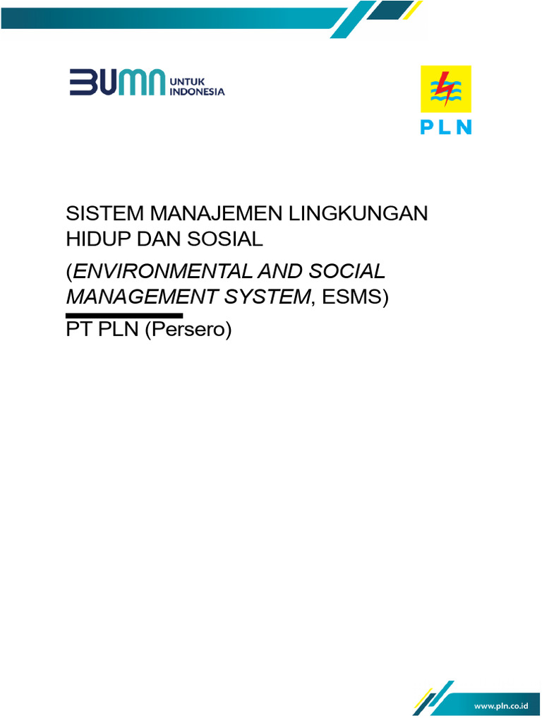 Manual Sistem Manajemen Lingkungan ESMS | PDF