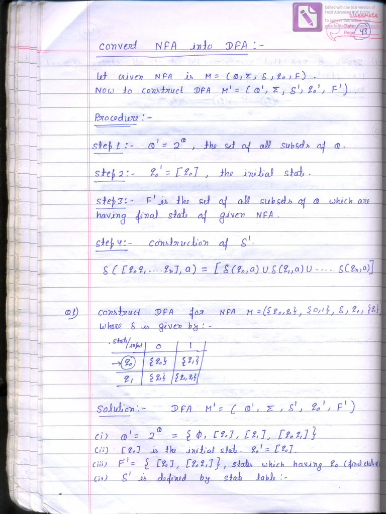 NFA to DFA Conversion | PDF
