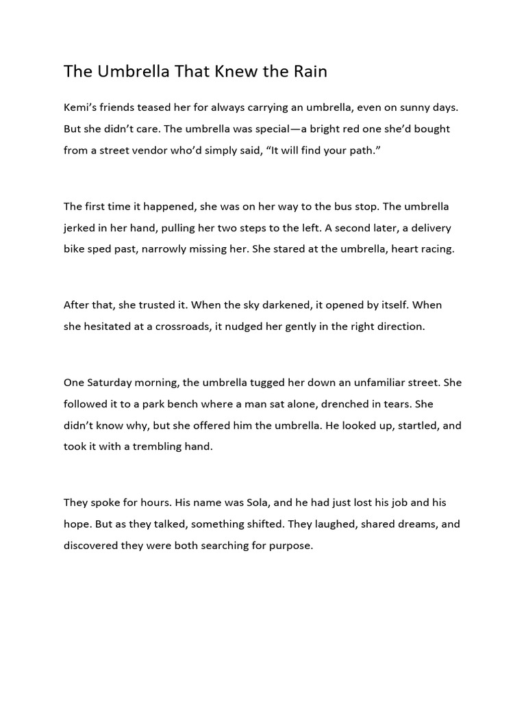 The Red Umbrella's Journey to Love | PDF