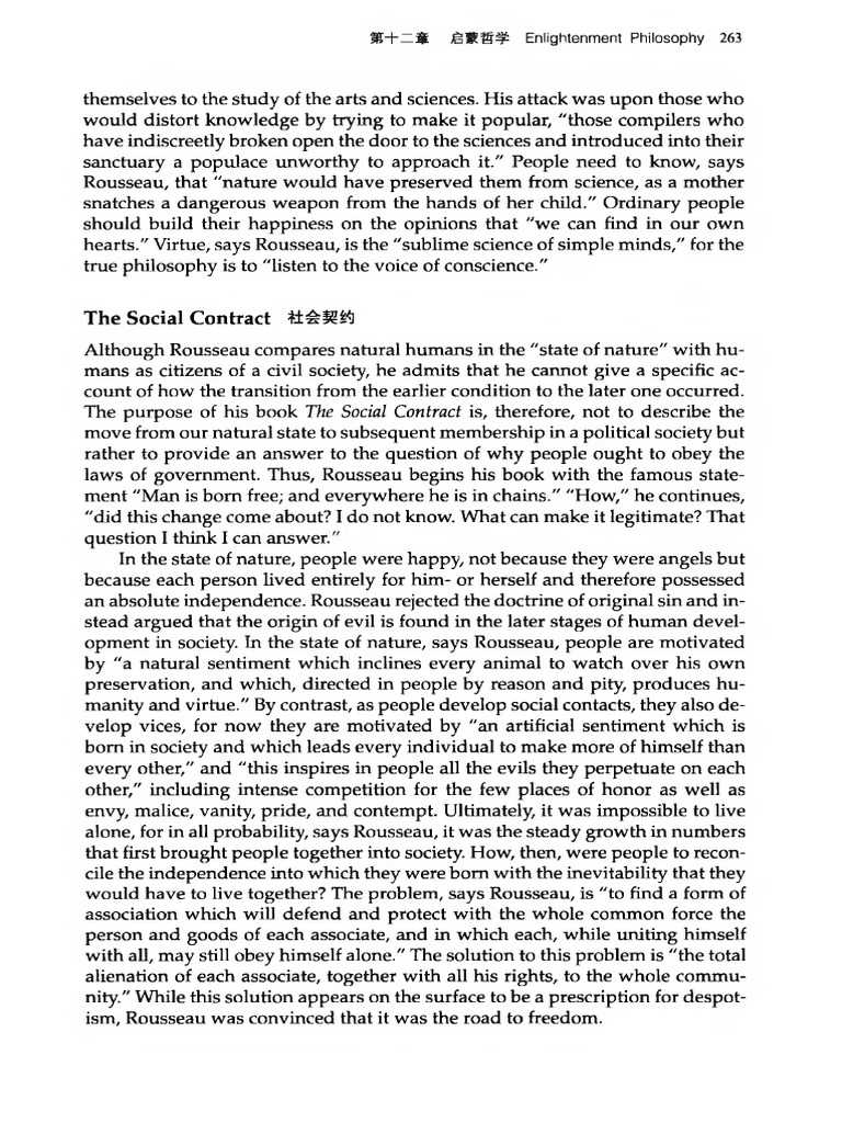 Rousseau's State of Nature Explained | PDF | Social Contract | Jean ...