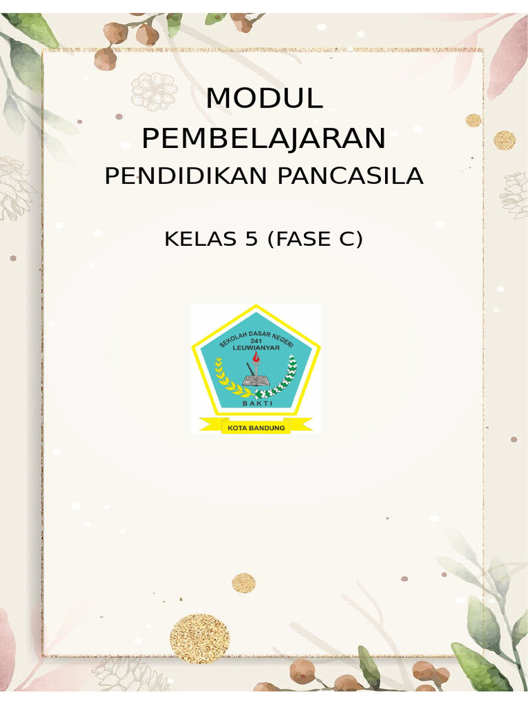 Modul Ajar Pend. Pancasila Unit 1 PB 1 Kelas 5 | PDF