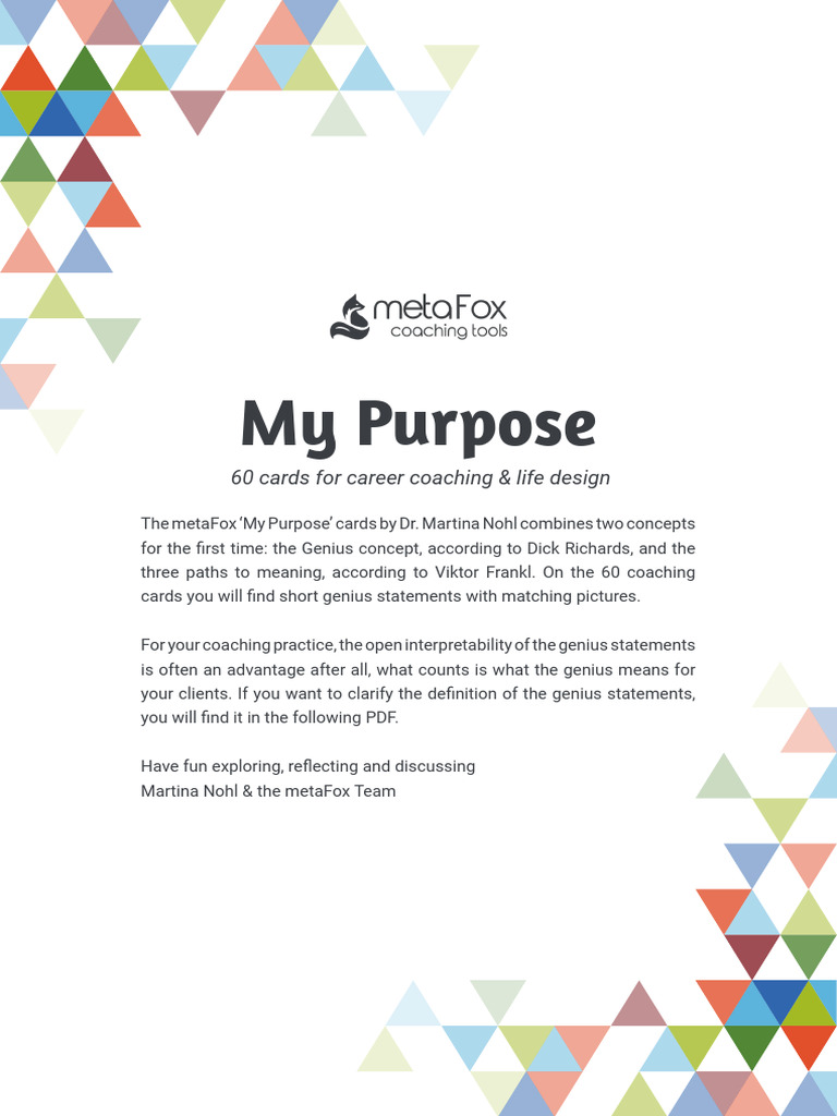 My Purpose - Definition | PDF | Love | Happiness