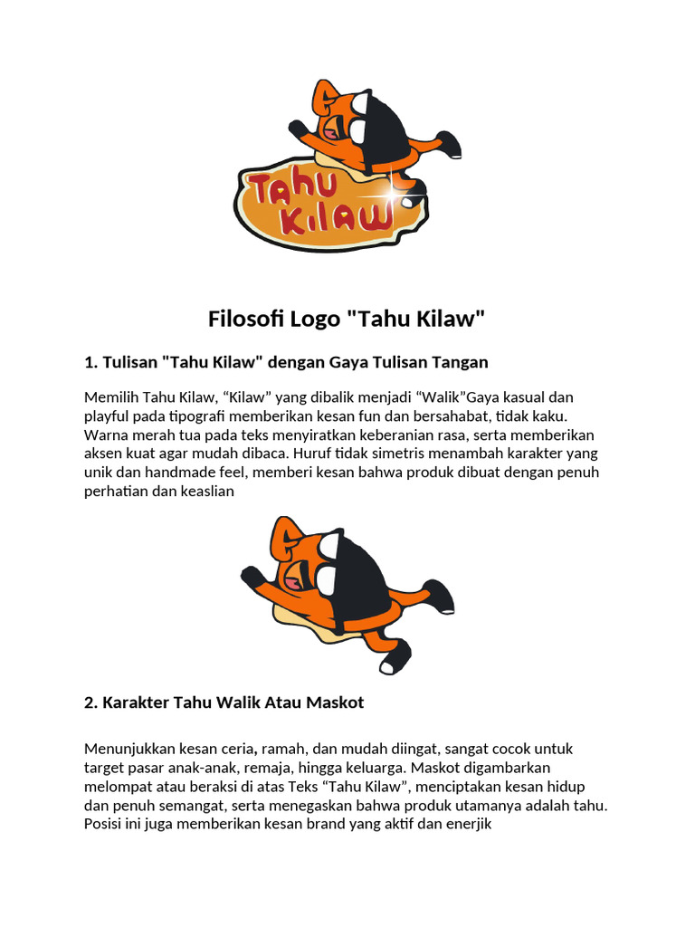 Filosofi Logo Tahu Kilaw | PDF