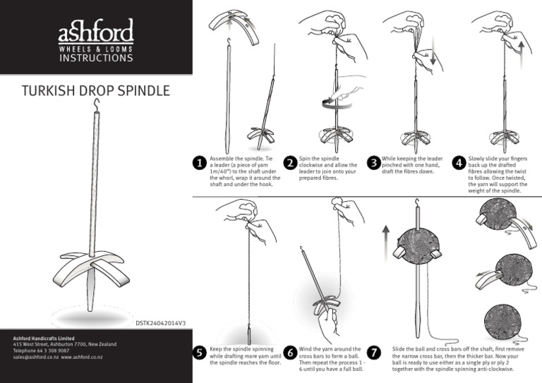 Turkish Drop Spindle Instructions | PDF | Spindle (Textiles) | Spinning ...