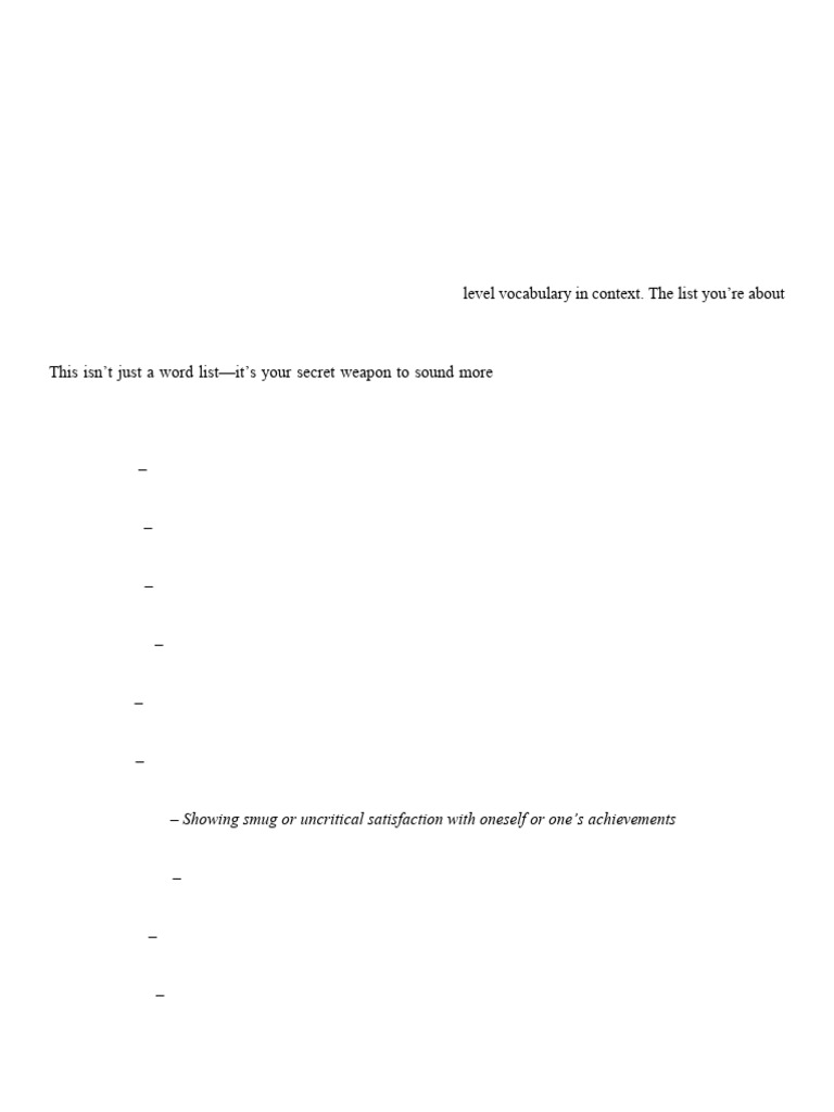 100+ C2 Advanced English Vocabulary For Exam Success | PDF | Defamation