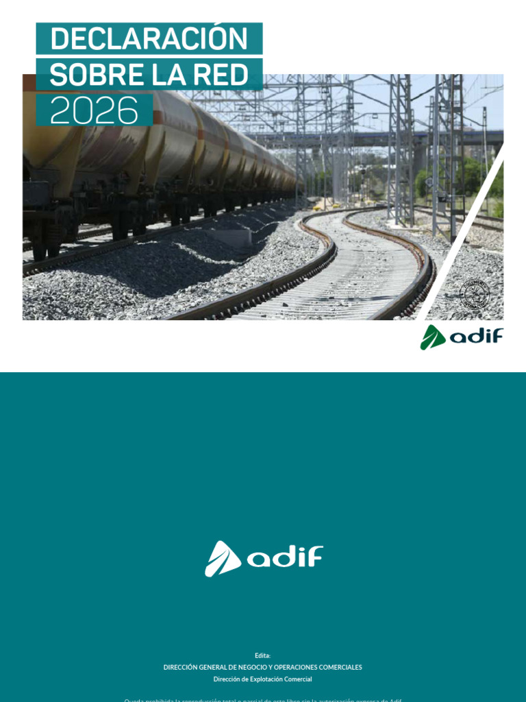 08 Declaración Sobre La Red 2026. Capítulos Del 1 Al 7 (ADIF) | PDF | Ministerio (Departamento ...