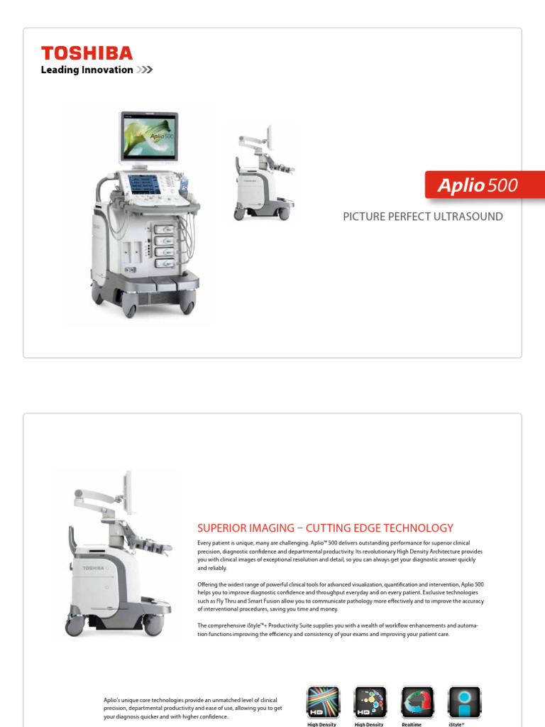Toshiba Aplio 500 Ultrasound Overview | PDF | Medical Ultrasound