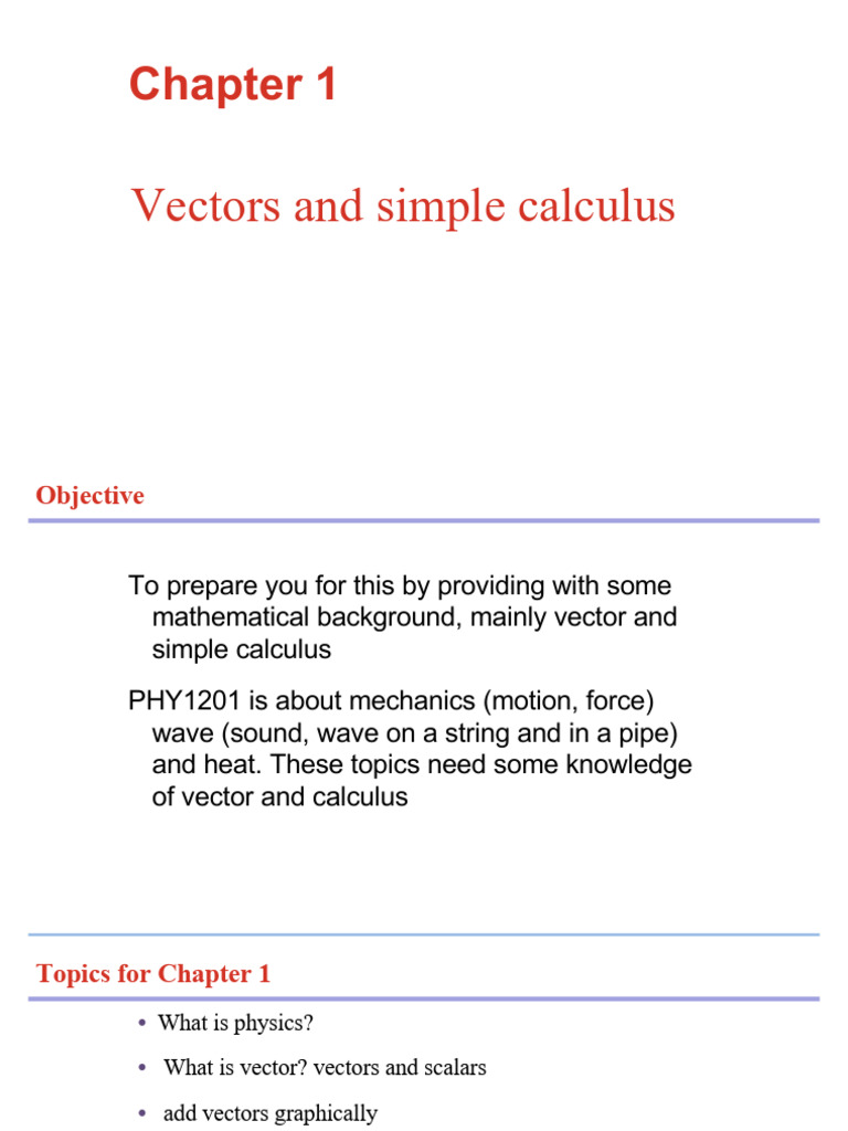 01 VectorsV2022 | PDF | Euclidean Vector | Physics