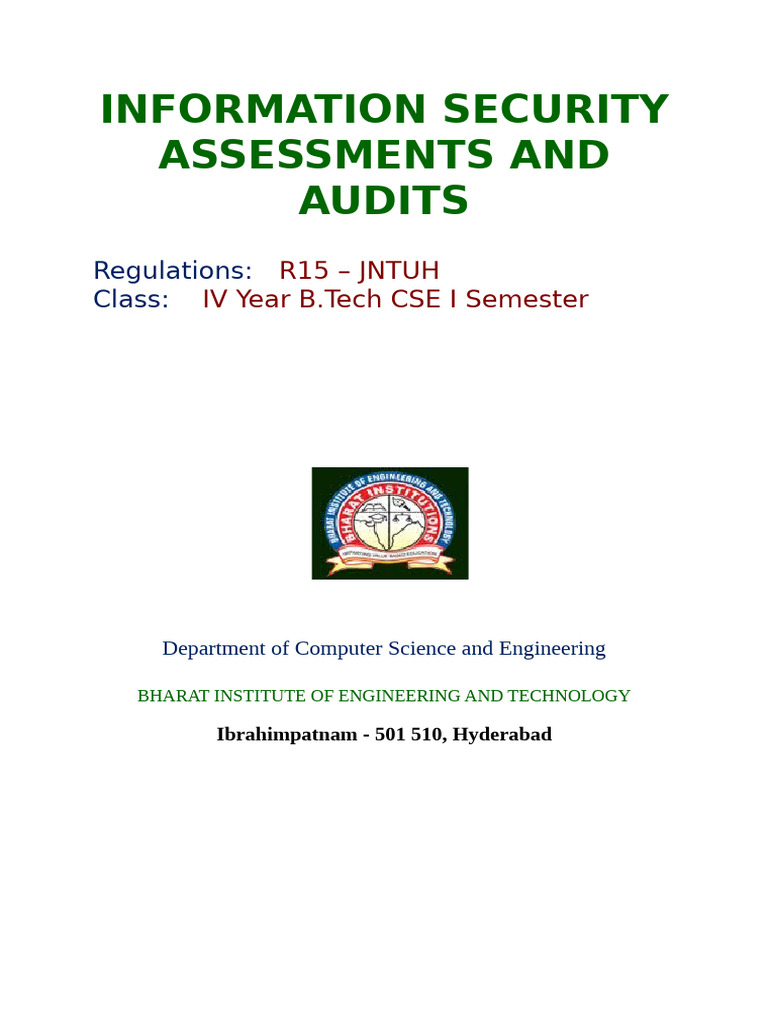 Information Security Assessments - Audits | PDF | Information Security | Access Control