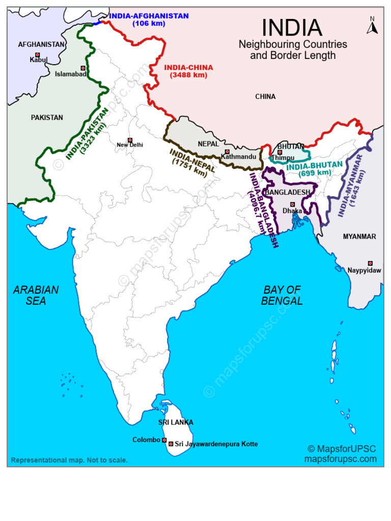 Neighbouring Countries of India | PDF