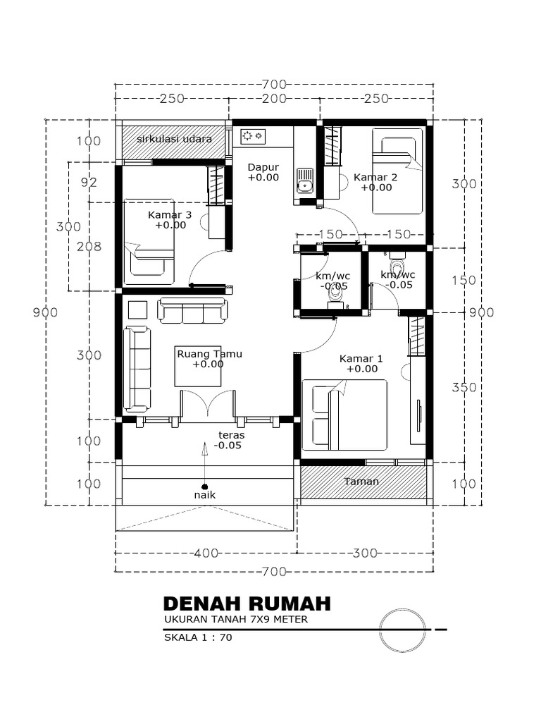 Denah Rumah 7x9-Model | PDF