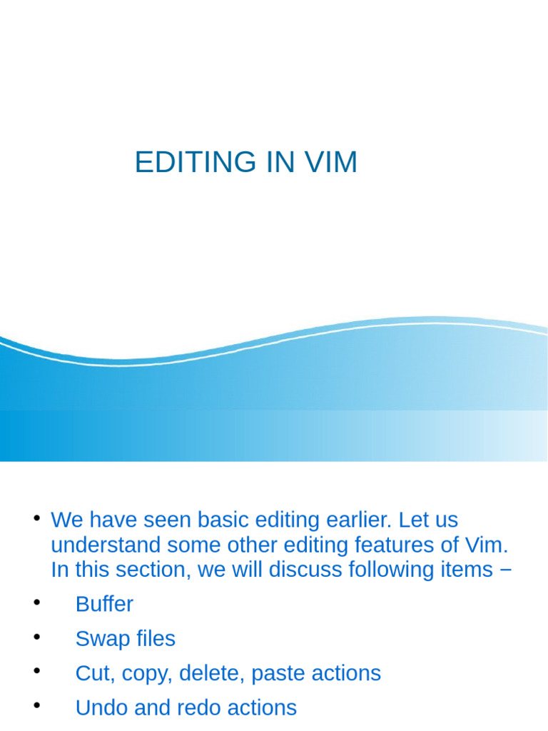 Editing in Vim | PDF