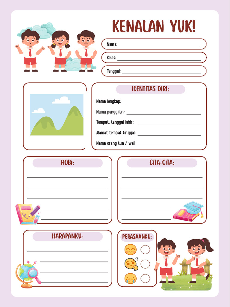 Kenalan Yuk Lembar Kerja ASESMEN | PDF