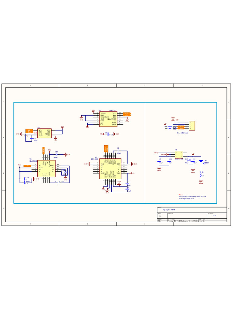 10DOF Sensor Circuit Diagram | PDF