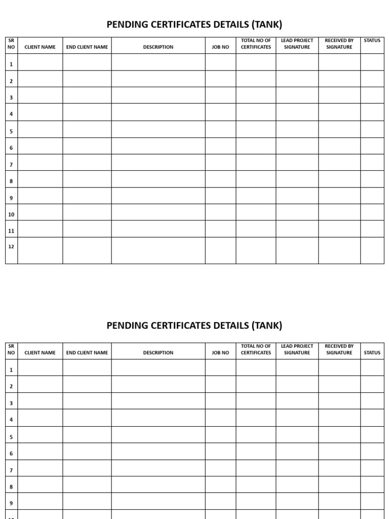 Pending File Tank Formate | PDF