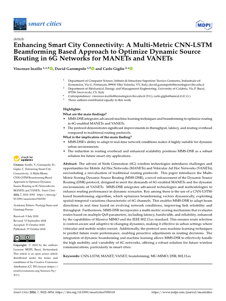 Enhancing Smart City Connectivity A Multi-Metric C | PDF | Wireless Ad ...