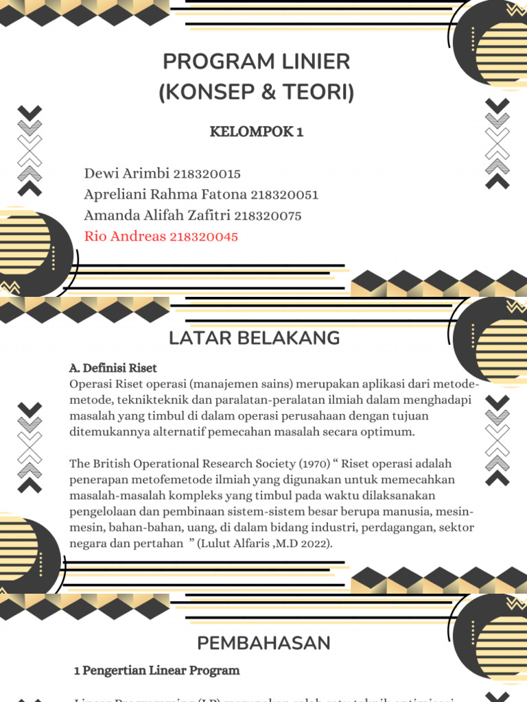 Program Linier Bagian 1 | PDF