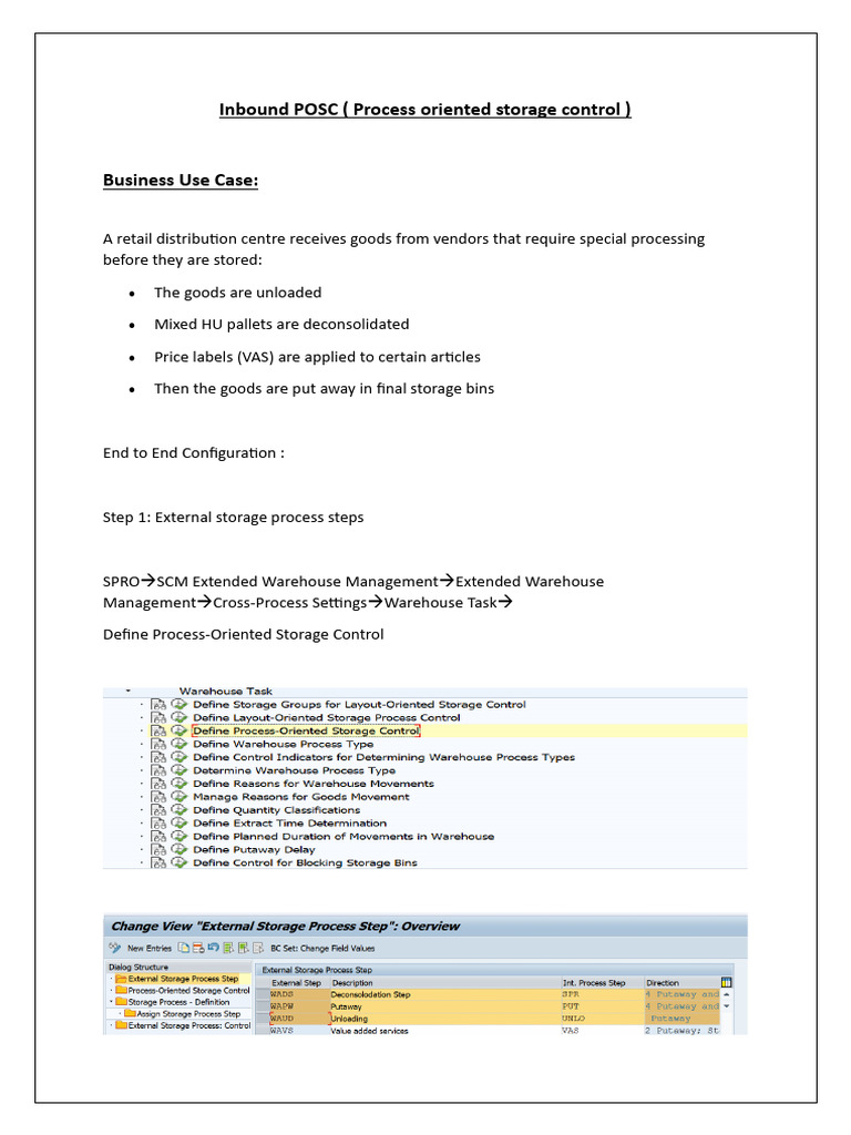 Process Oriented Storage Control (Rule Based) | PDF | Warehouse | Computing