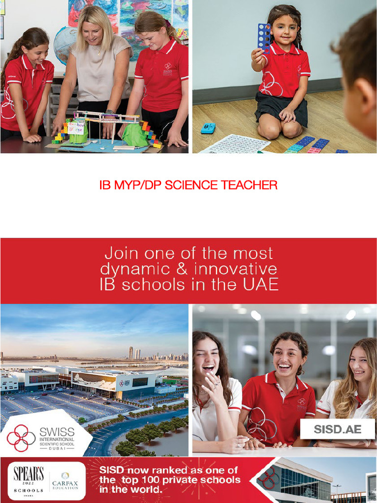IB MYP/DP Science Teacher Position | PDF | Teachers | Learning