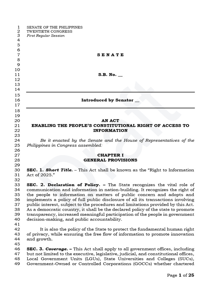 Draft Right To Information (RTI) Bill | PDF | Indemnity | Freedom Of Information Laws By Country