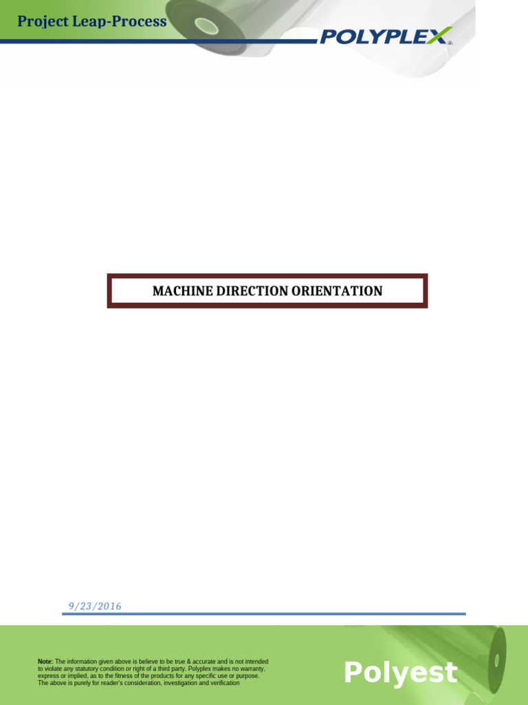 L9 Module-4 Machine Direction Orientation | PDF | Polymers | Infrared