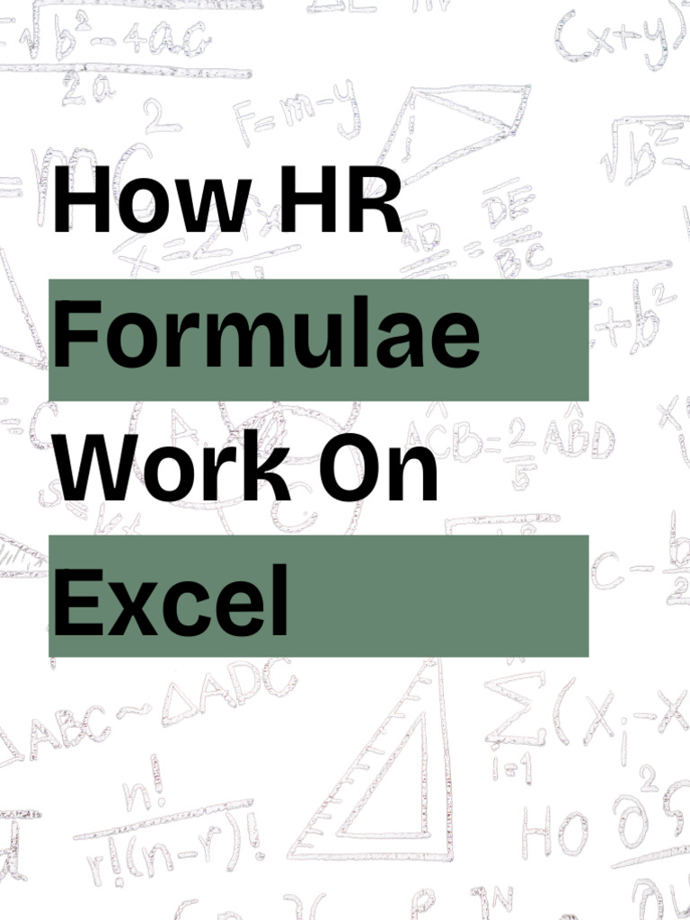 Learn - HR Formula On Excel | PDF