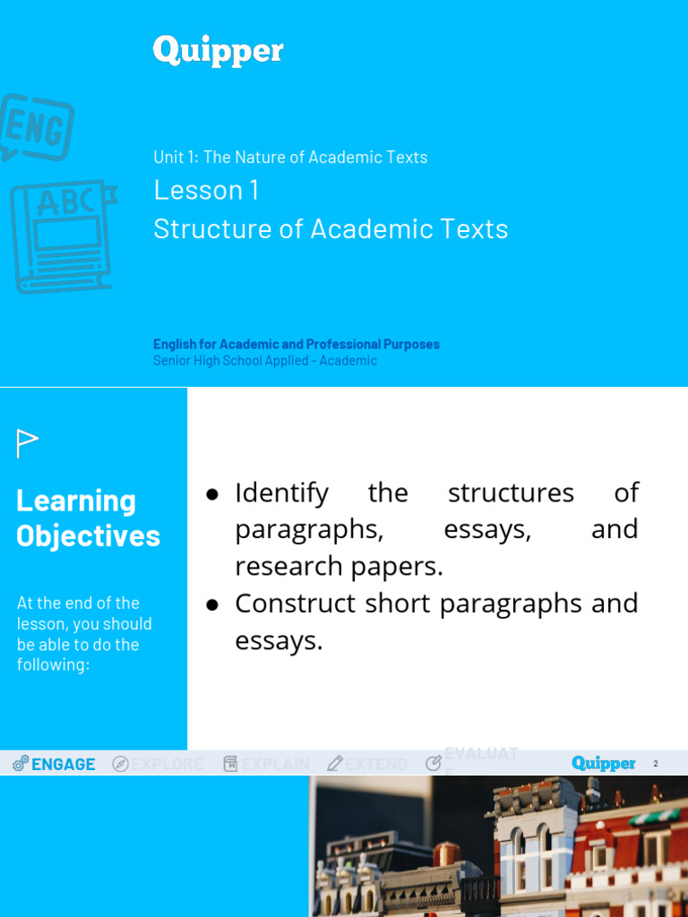 Structure of Academic Texts | PDF | Evaluation | Essays