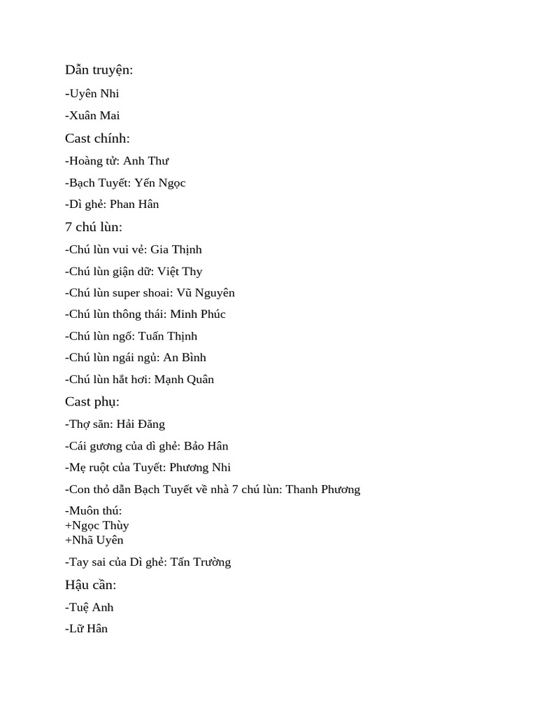 Bạch Tuyết Và 7 Chú Lùn | PDF