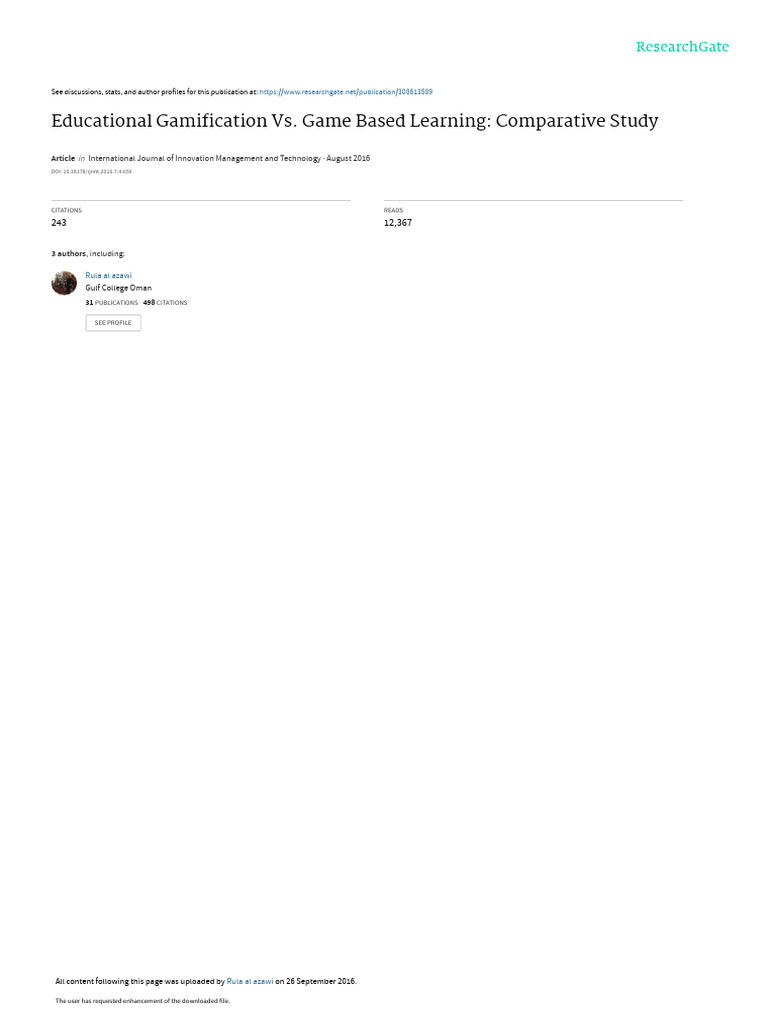 Al-Azawi, R., Al-Faliti, F., & Al-Blushi, M. (2016) - Educational Gamification vs. Game-Based ...