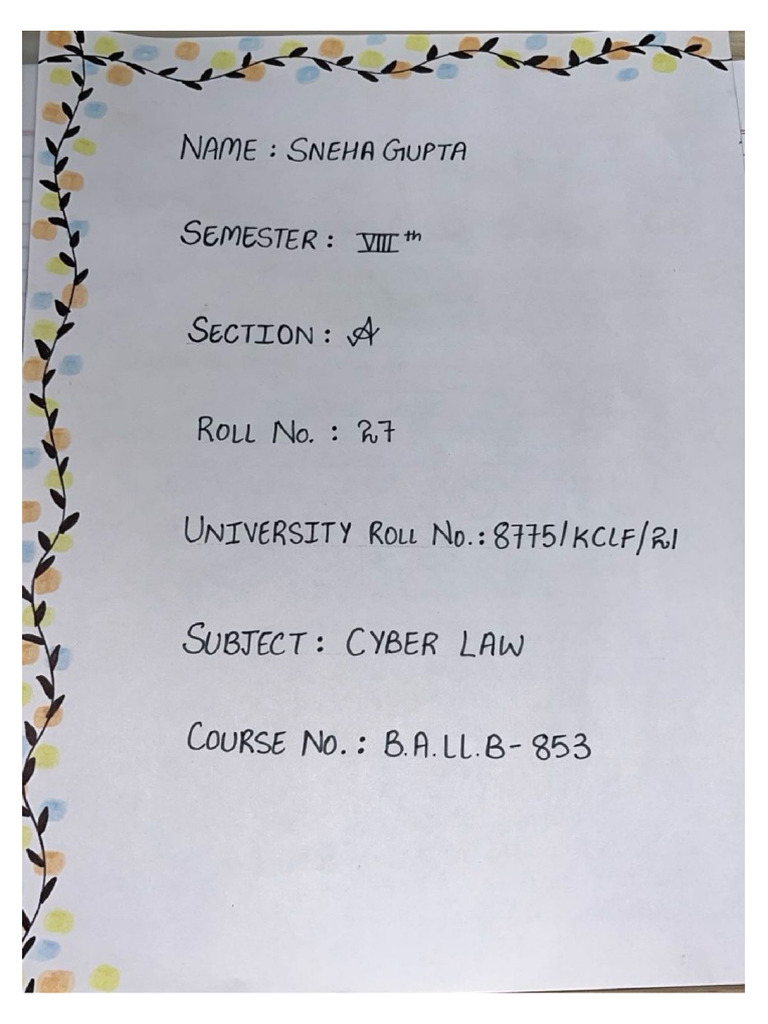 Cyber Law | PDF