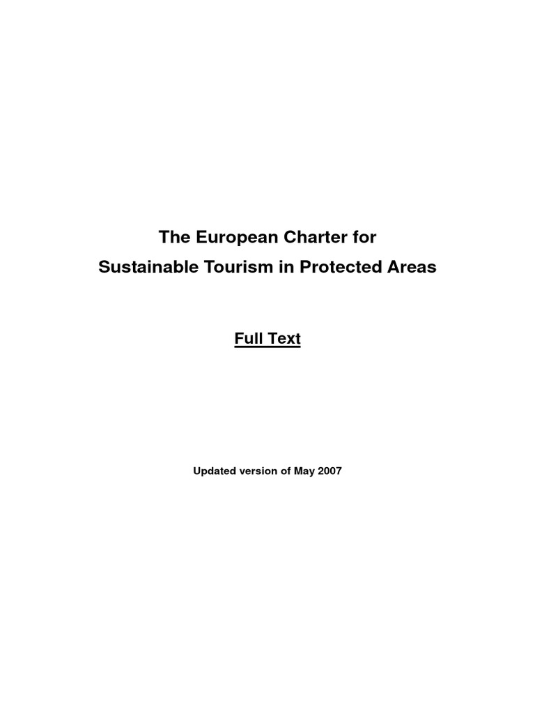 EUROPARCS The European Charter For Sustainable Tourism in Protected ...