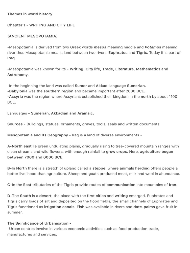 Development of Writing in Mesopotamia | PDF | Mesopotamia | Tigris