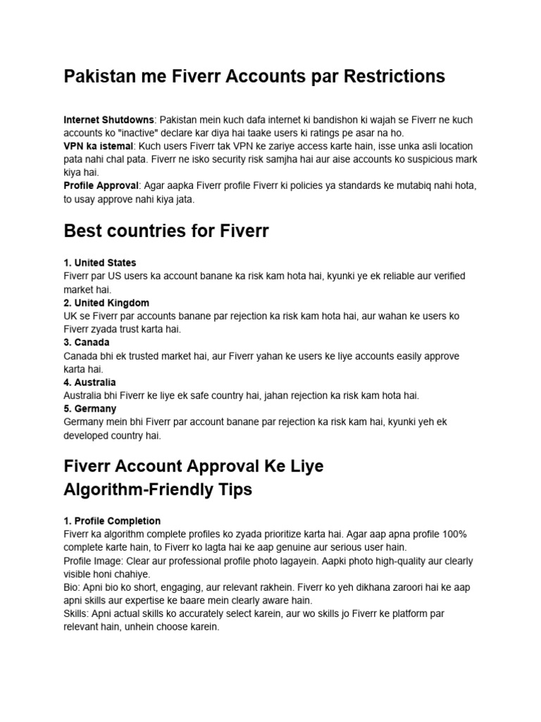 Fiverr Research For Optimize Profiles | PDF | Internet Search Engines ...