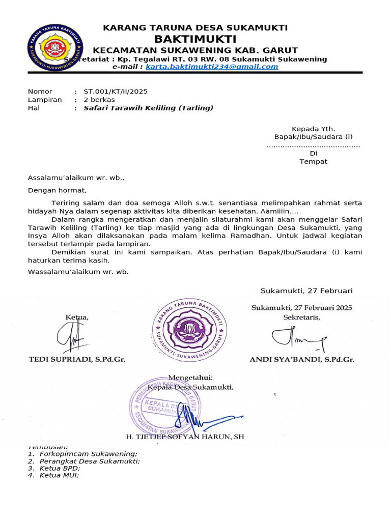 Jadwal Safari Tarling 2025 | PDF