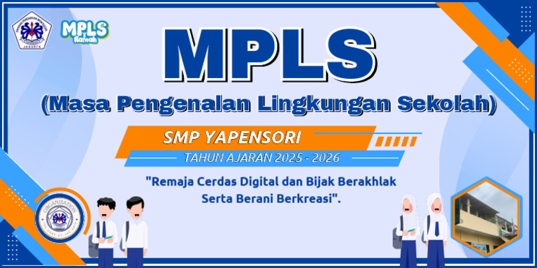 Biru Putih Dan Oranye Modern MPLS Sekolah Banner Horizontal | PDF