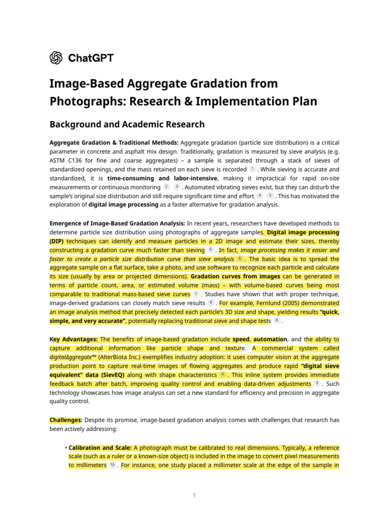 Image-Based Aggregate Gradation Analysis | PDF | Image Segmentation ...