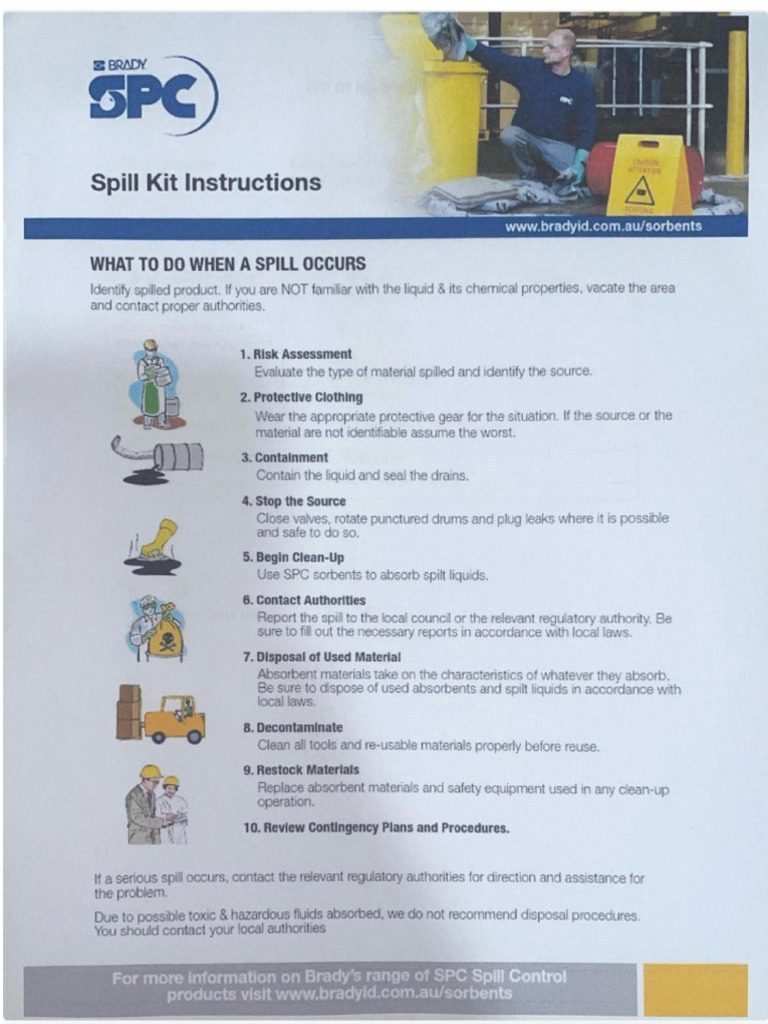 SPC Spill Kit Instruction | PDF
