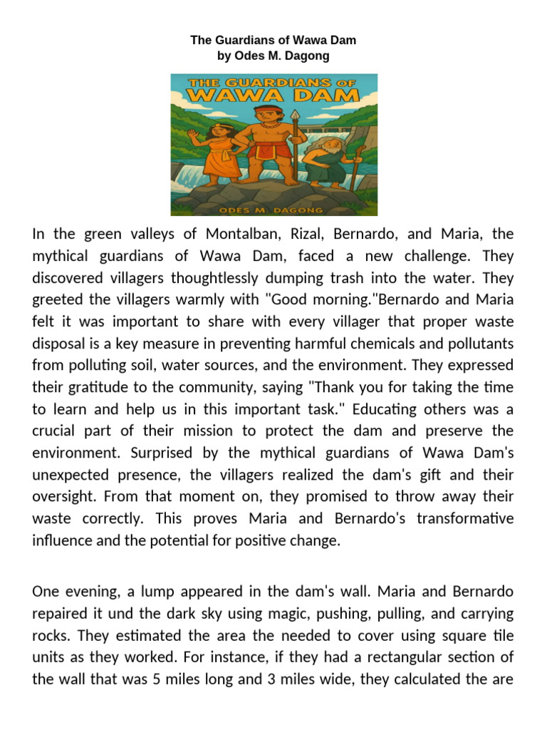 Guardians of Wawa Dam: A Mythical Tale | PDF | Natural Environment ...