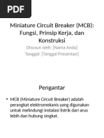 MCB Listrik: Fungsi, Simbol, dan Cara Kerja | PDF