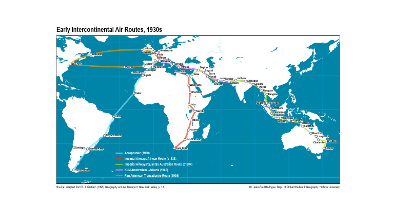 Map Early International Air Routes | PDF | Aviation | Civil Aviation
