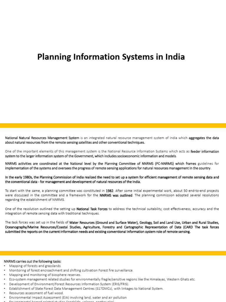 Planning Information System | PDF | Earth Sciences | Natural Environment