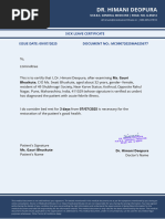 Fake Medical Report | PDF